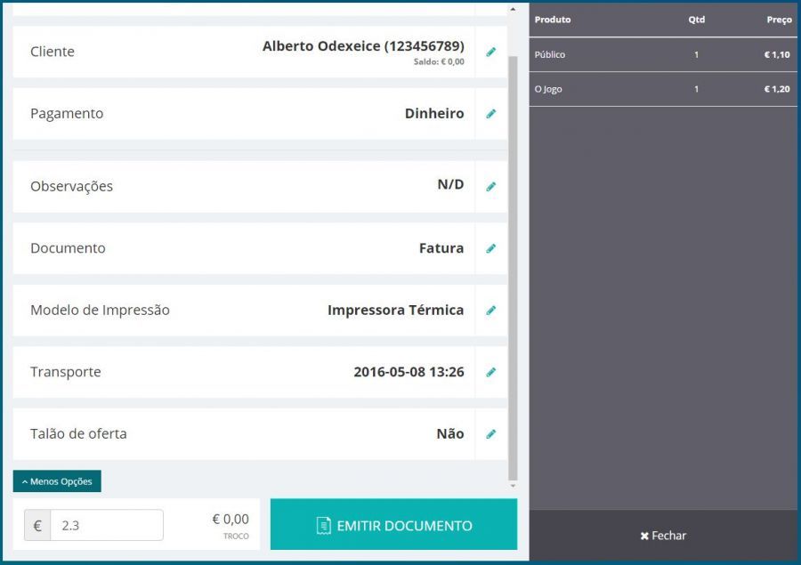 Que tipo de documento devo emitir? - Cegid Vendus